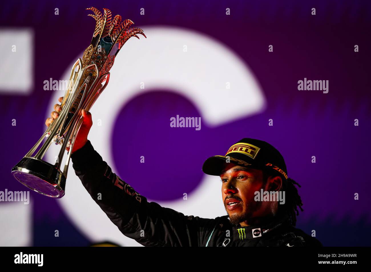 Mercedes amg f1 trophy on podium hi-res stock photography and images ...