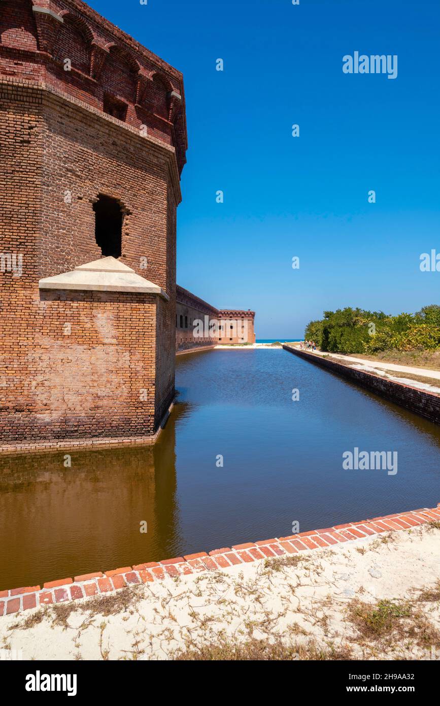Exterior view of Fort Jefferson. Dry Tortugas National Park, off of Key ...