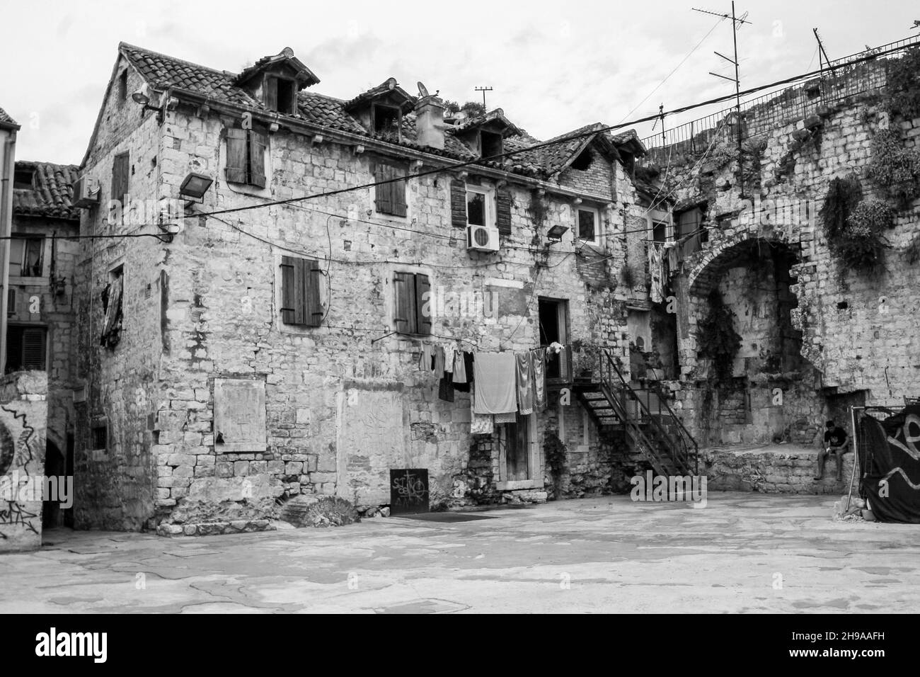 Old city split Black and White Stock Photos & Images - Alamy