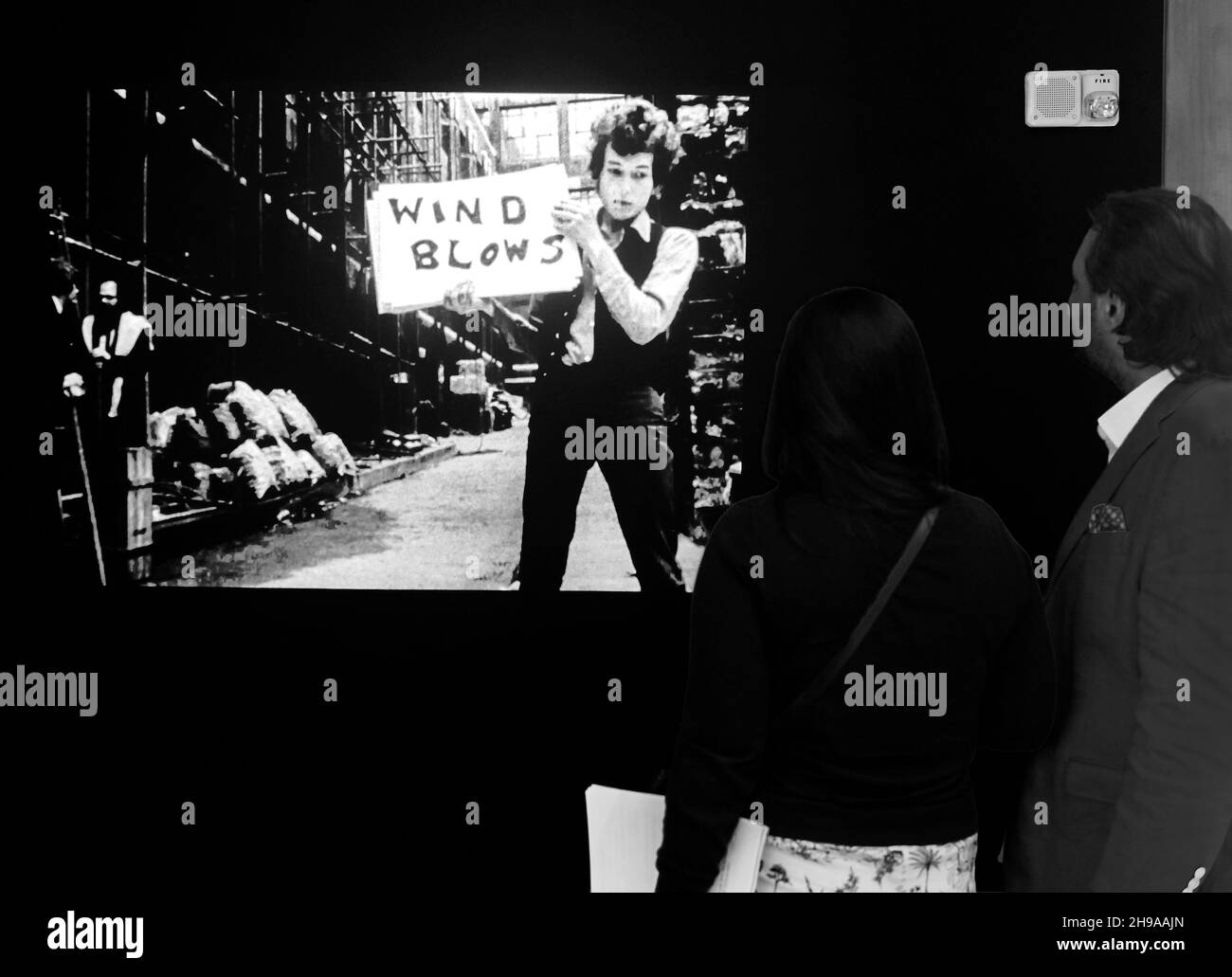 Miami, Florida, USA. 05th Dec, 2021. Bob Dylan's artwork is displayed ...