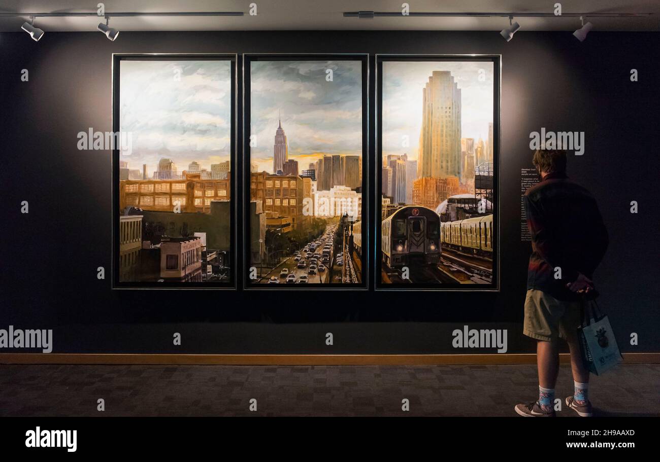 Miami, Florida, USA. 05th Dec, 2021. Bob Dylan's artwork is displayed ...