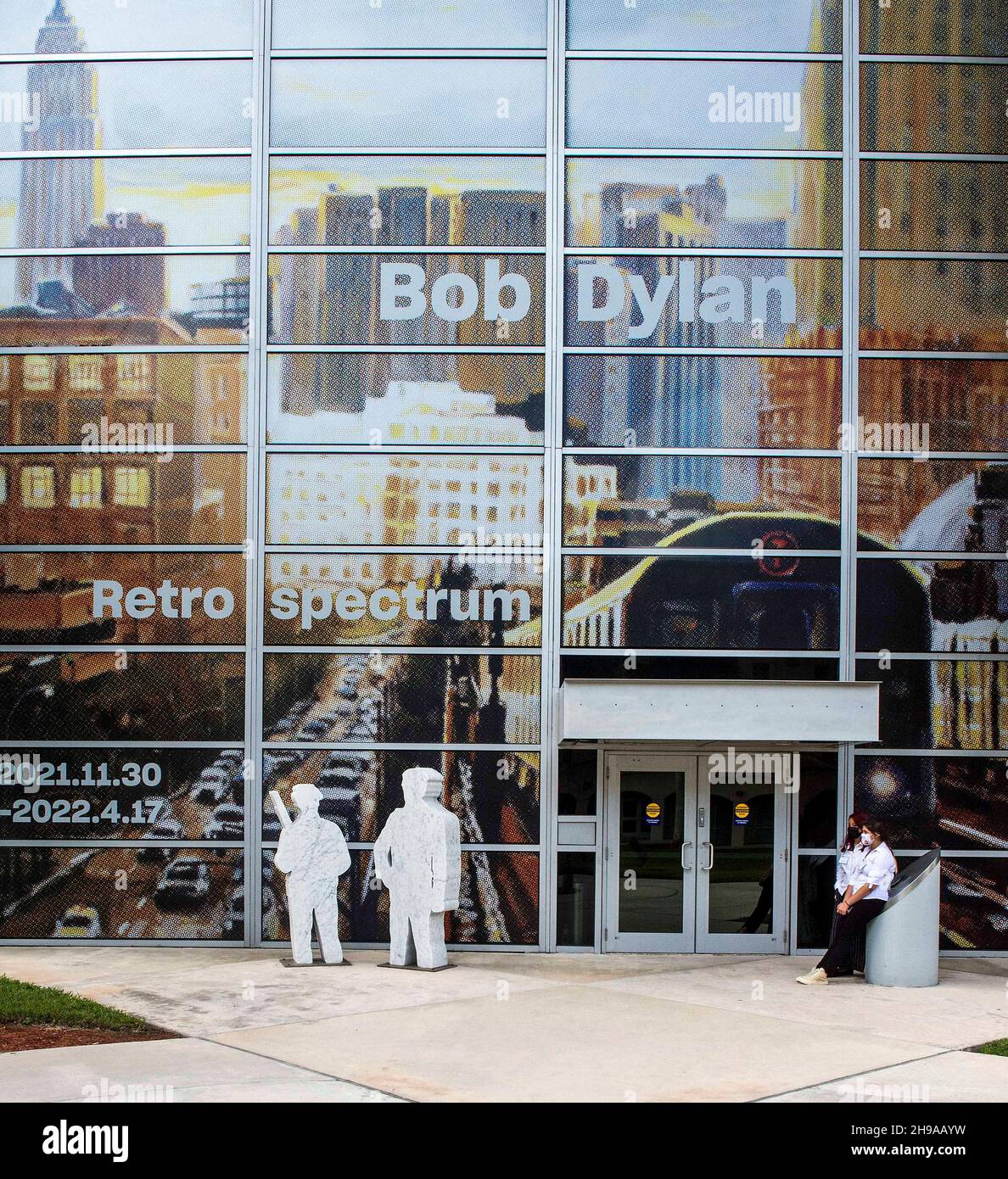 Miami, Florida, USA. 05th Dec, 2021. Bob Dylan's artwork is displayed ...