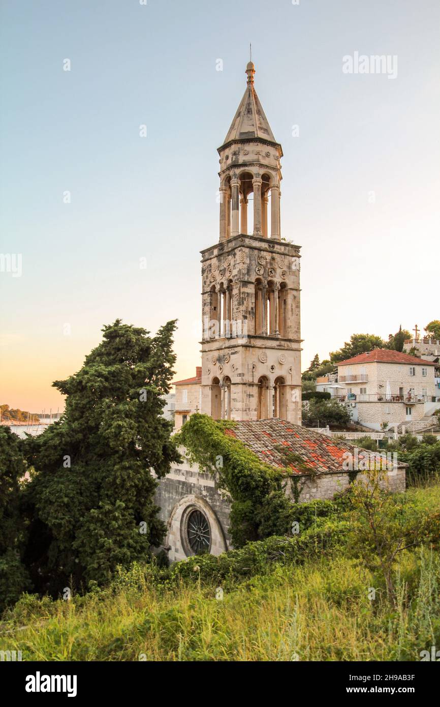 Tranquil view of Saint Mark church in Hvar, Croatia Stock Photo - Alamy