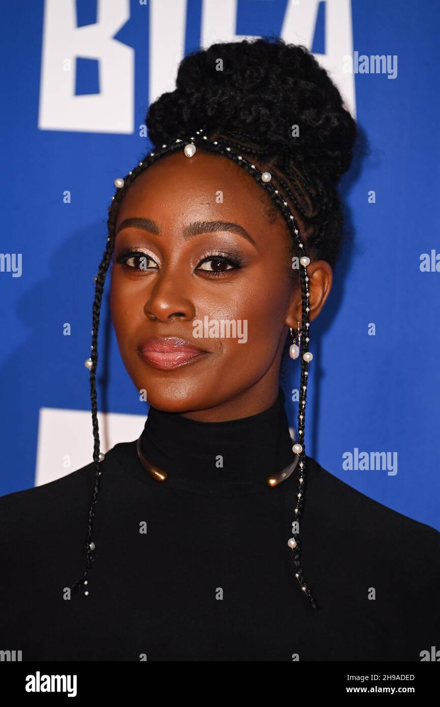 London, UK. 5 December 2021. Simone Brown arriving at the 24th British ...