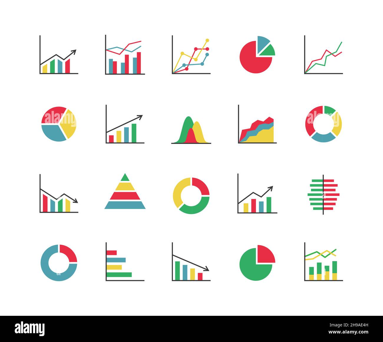 Data statistics chart icons Stock Vector Images - Alamy