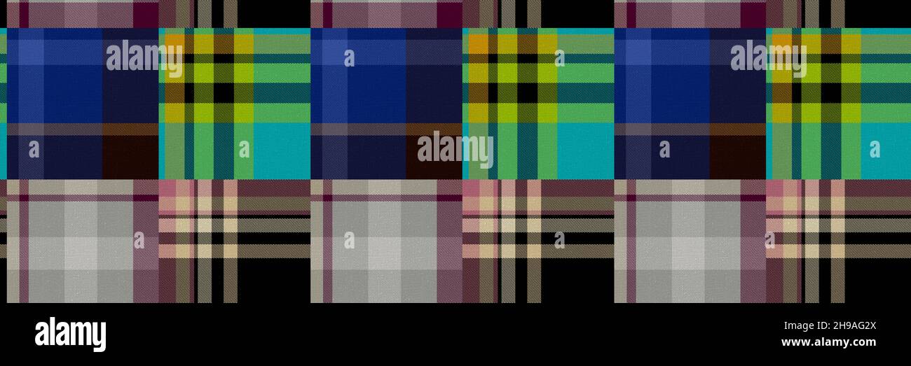 Classic winter tartan plaid seamless edging border. Modern gingham ...