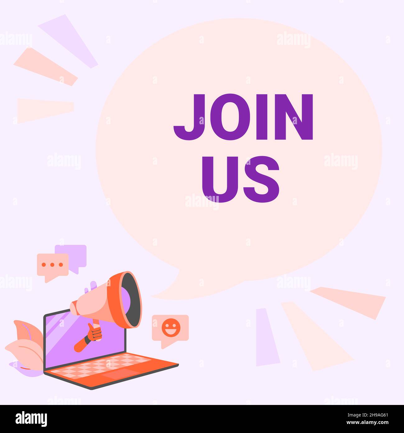 Text showing inspiration Join Us. Word for Register in community Team ...