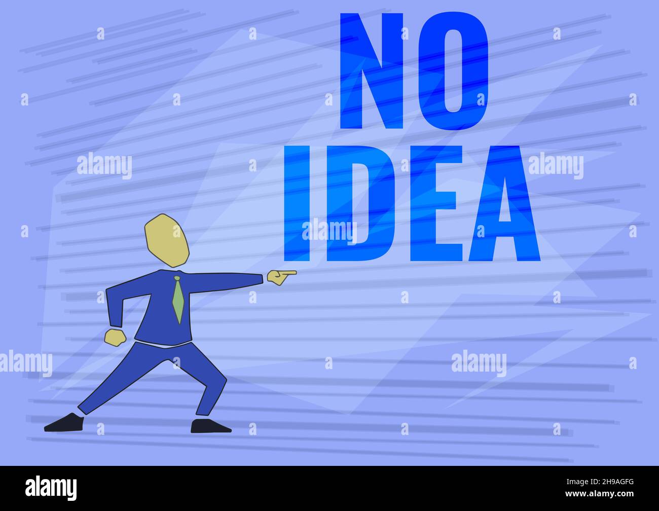 Hand writing sign No Idea. Business showcase Indicates that the speaker ...