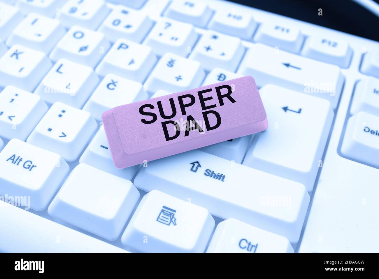 Sign displaying Super Dad. Business concept Children idol and super ...