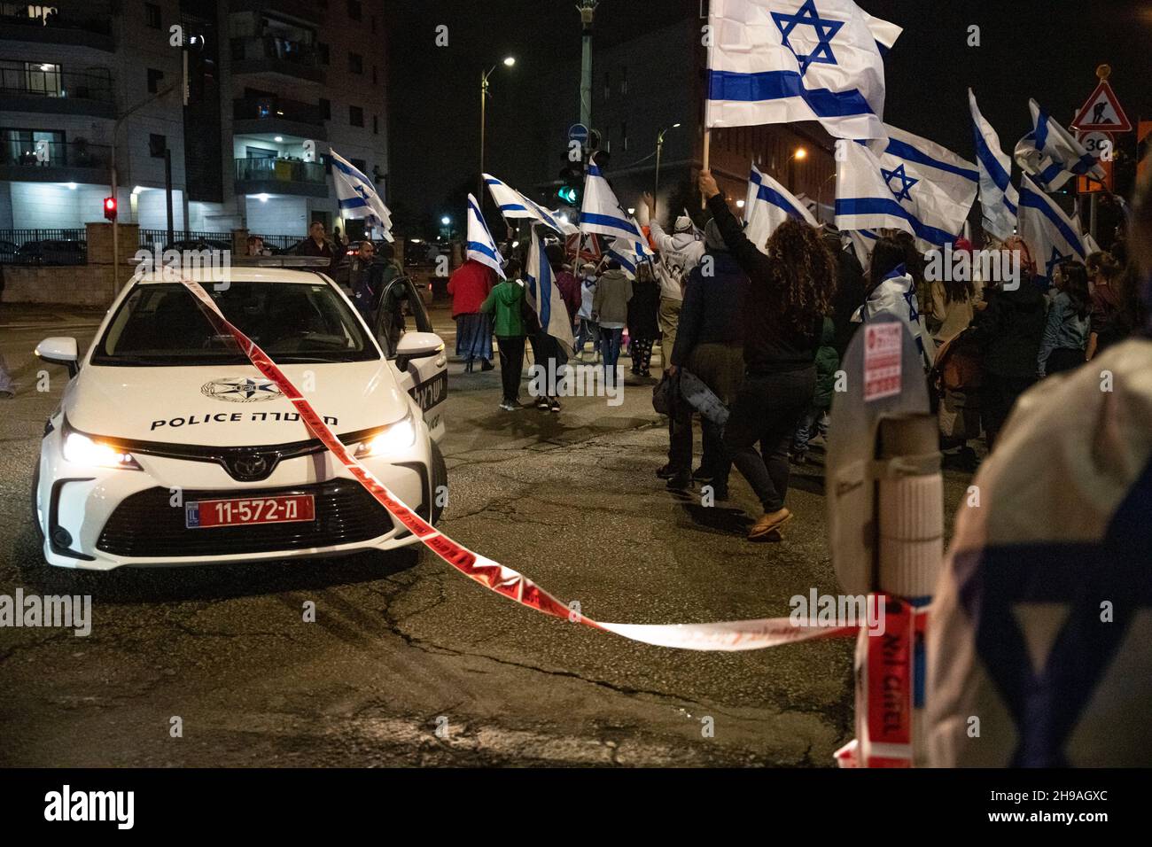 Lod, Israel. Dec 5th 2021, Israeli religious right wing public marches ...
