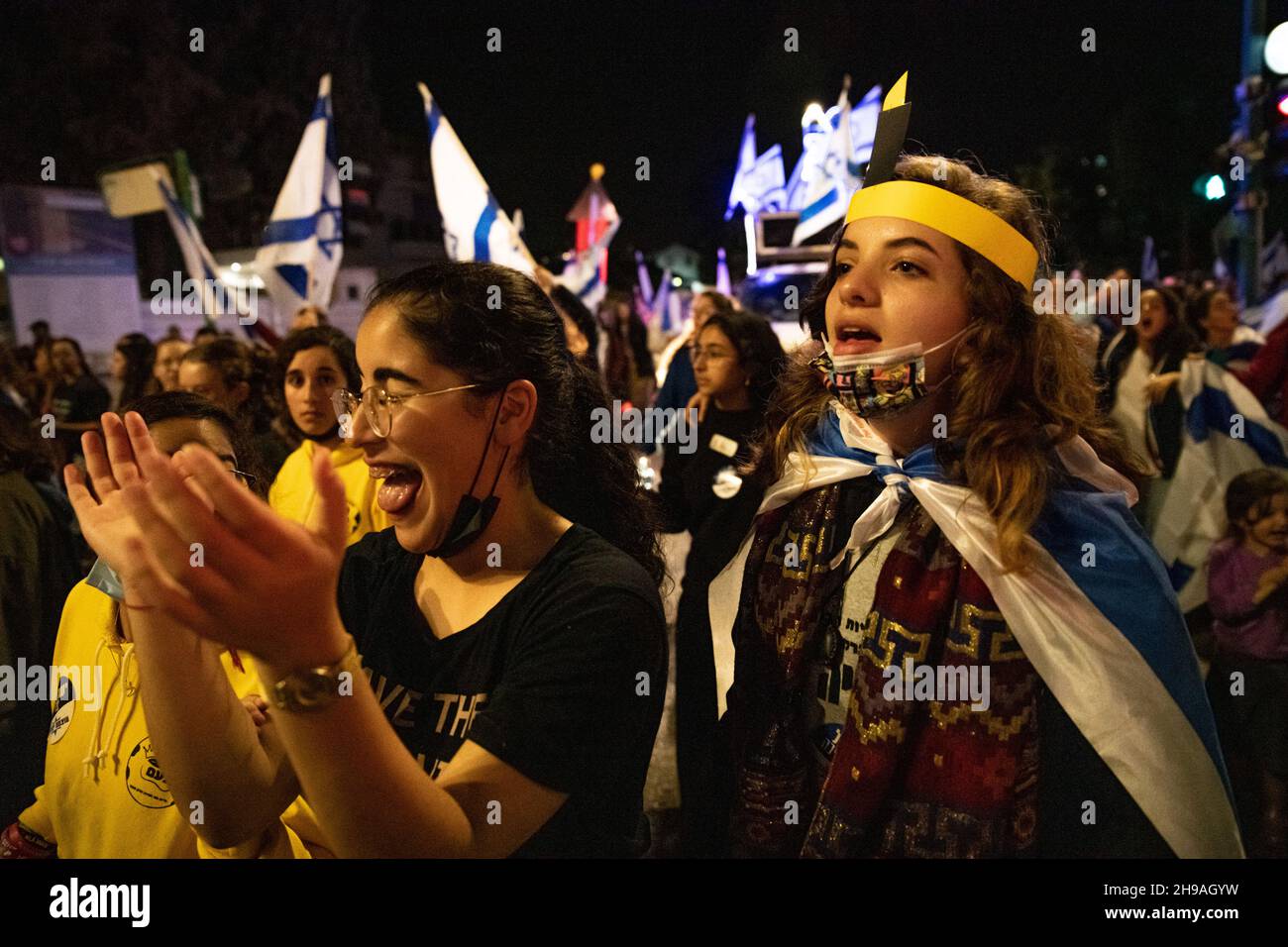 Lod, Israel. Dec 5th 2021, Israeli religious right wing public marches ...