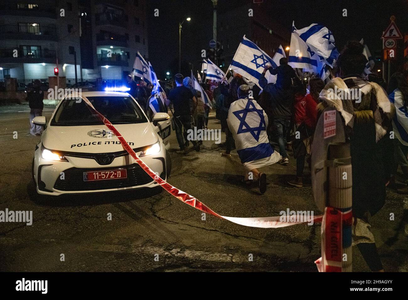 Lod, Israel. Dec 5th 2021, Israeli religious right wing public marches ...