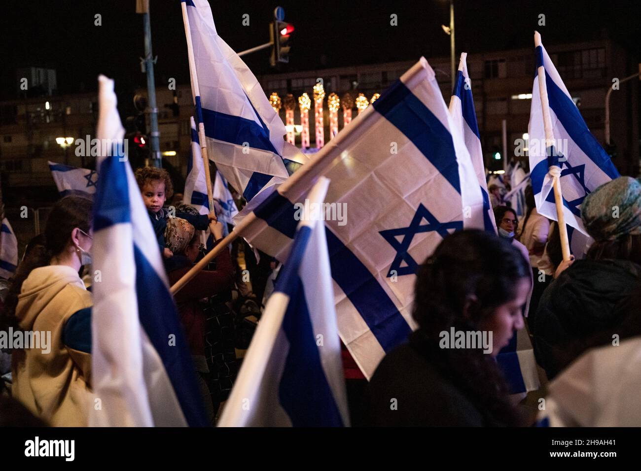 Lod, Israel. Dec 5th 2021, Israeli religious right wing public marches ...