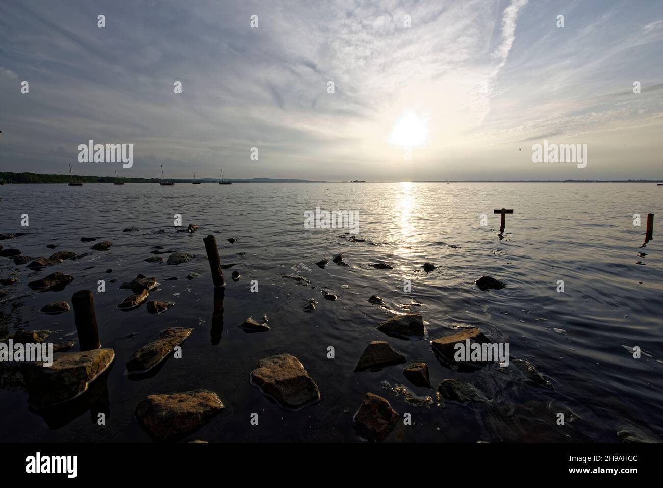 Sunset at Steinhuder Meer,Hanover,Germany.Steihuder Meer Nature Park ...