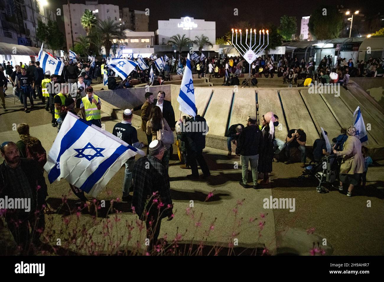 Lod, Israel. Dec 5th 2021, Israeli religious right wing public marches ...