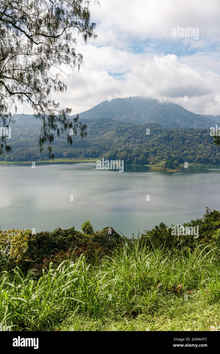 View of Tamblingan lake (Danau Tamblingan) from the top. Buleleng, Bali ...