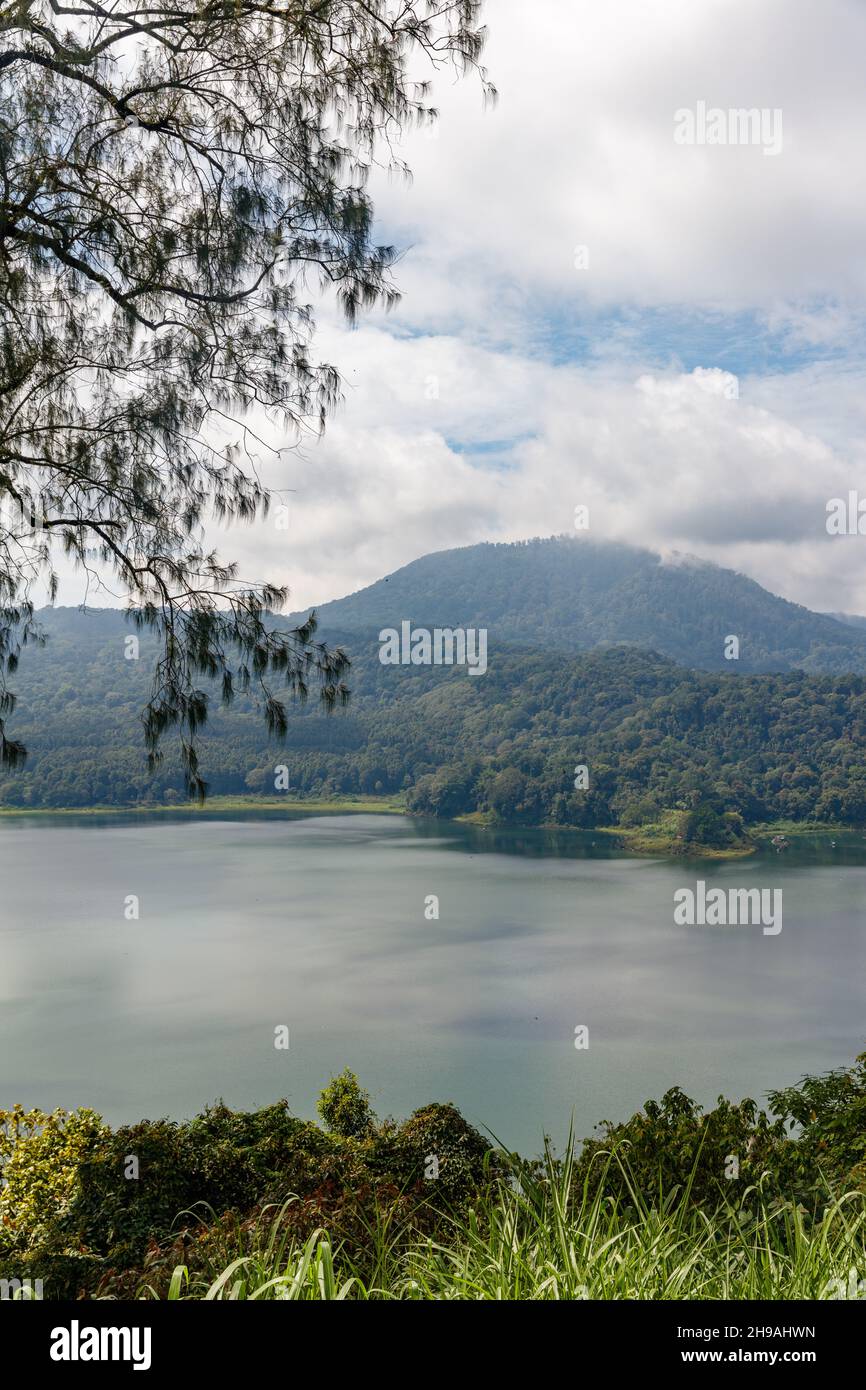 View of Tamblingan lake (Danau Tamblingan) from the top. Buleleng, Bali ...