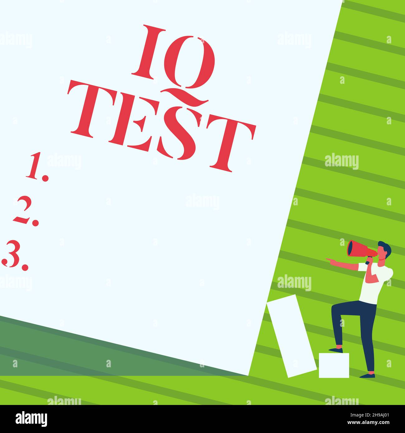 Writing displaying text Iq Test. Word for attempt to measure your ...