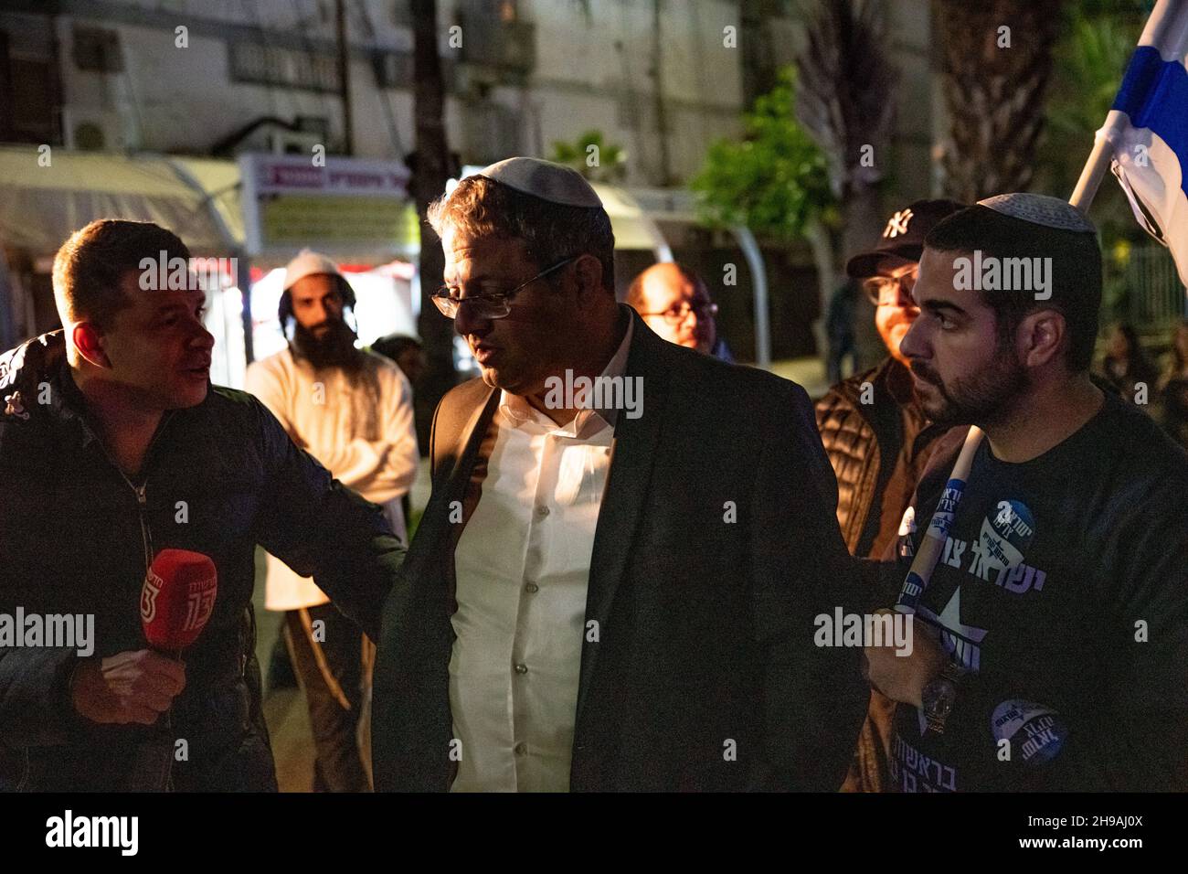 Lod, Israel. Dec 5th 2021, Israeli religious right wing public marches ...