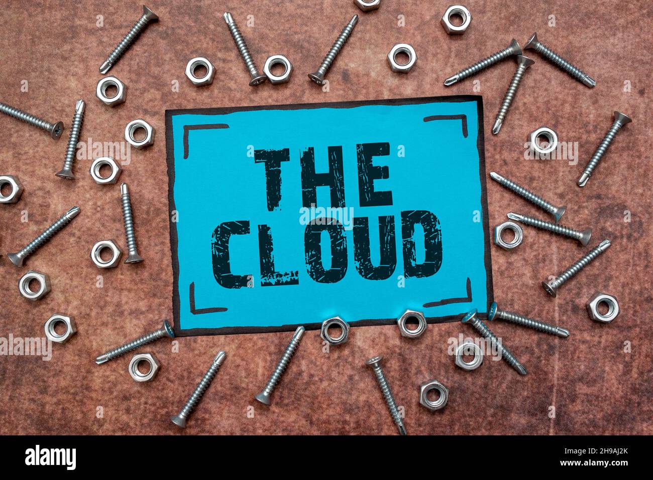 Text caption presenting The Cloud. Word Written on Programs used in Storing Accessing data over ...