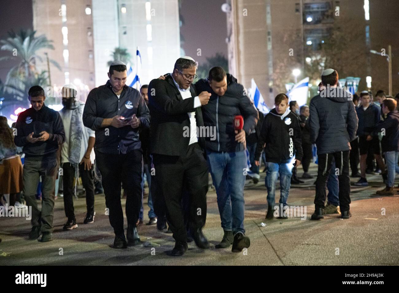 Lod, Israel. Dec 5th 2021, Israeli religious right wing public marches ...