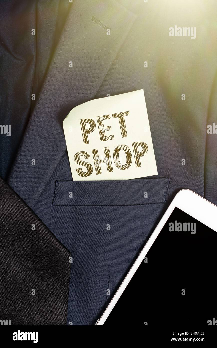 Inspiration showing sign Pet Shop. Business showcase Retail business ...