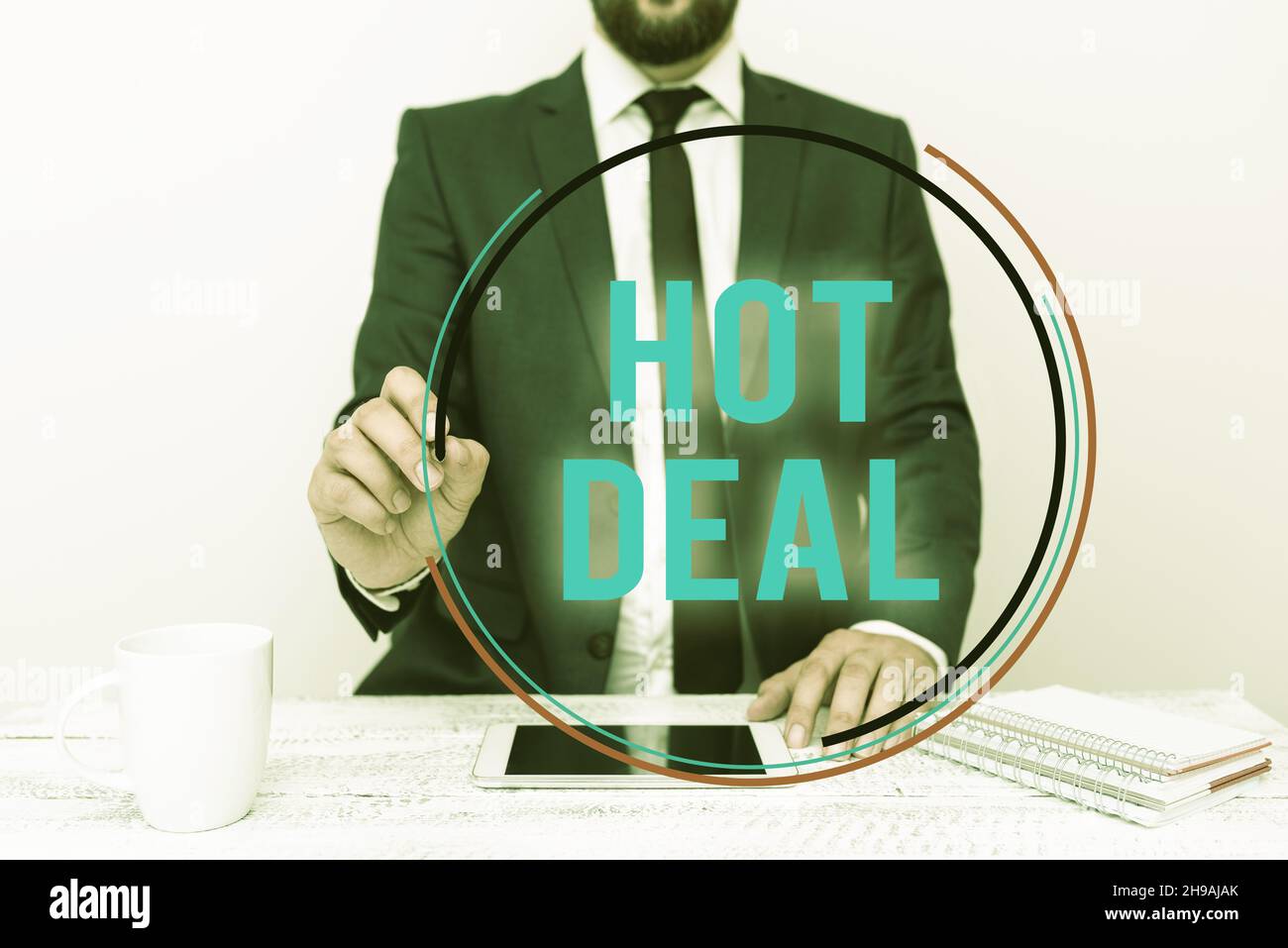 Handwriting text Hot Deal. Business idea An agreement through which one ...