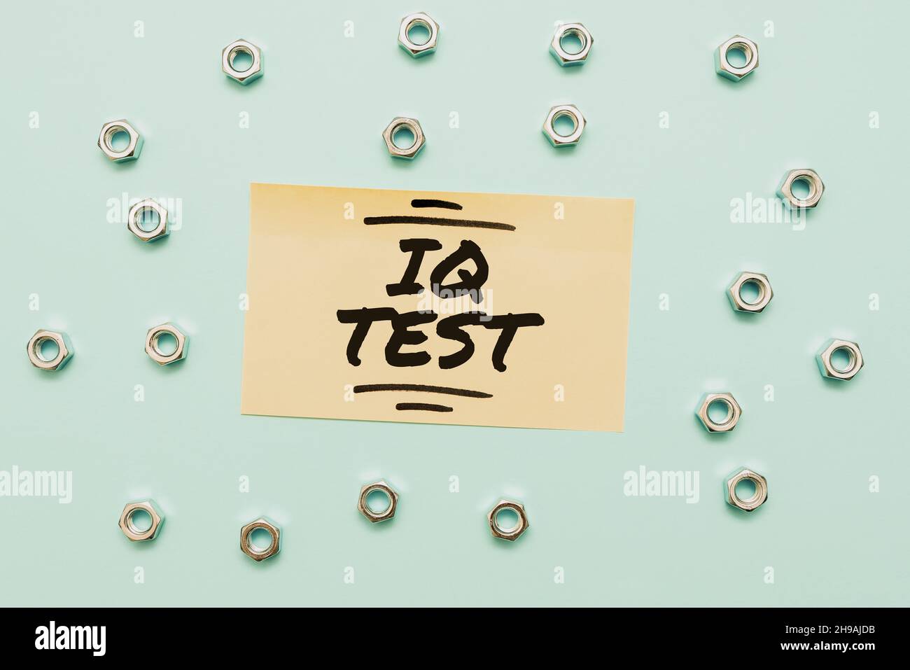 Text sign showing Iq Test. Concept meaning attempt to measure your ...