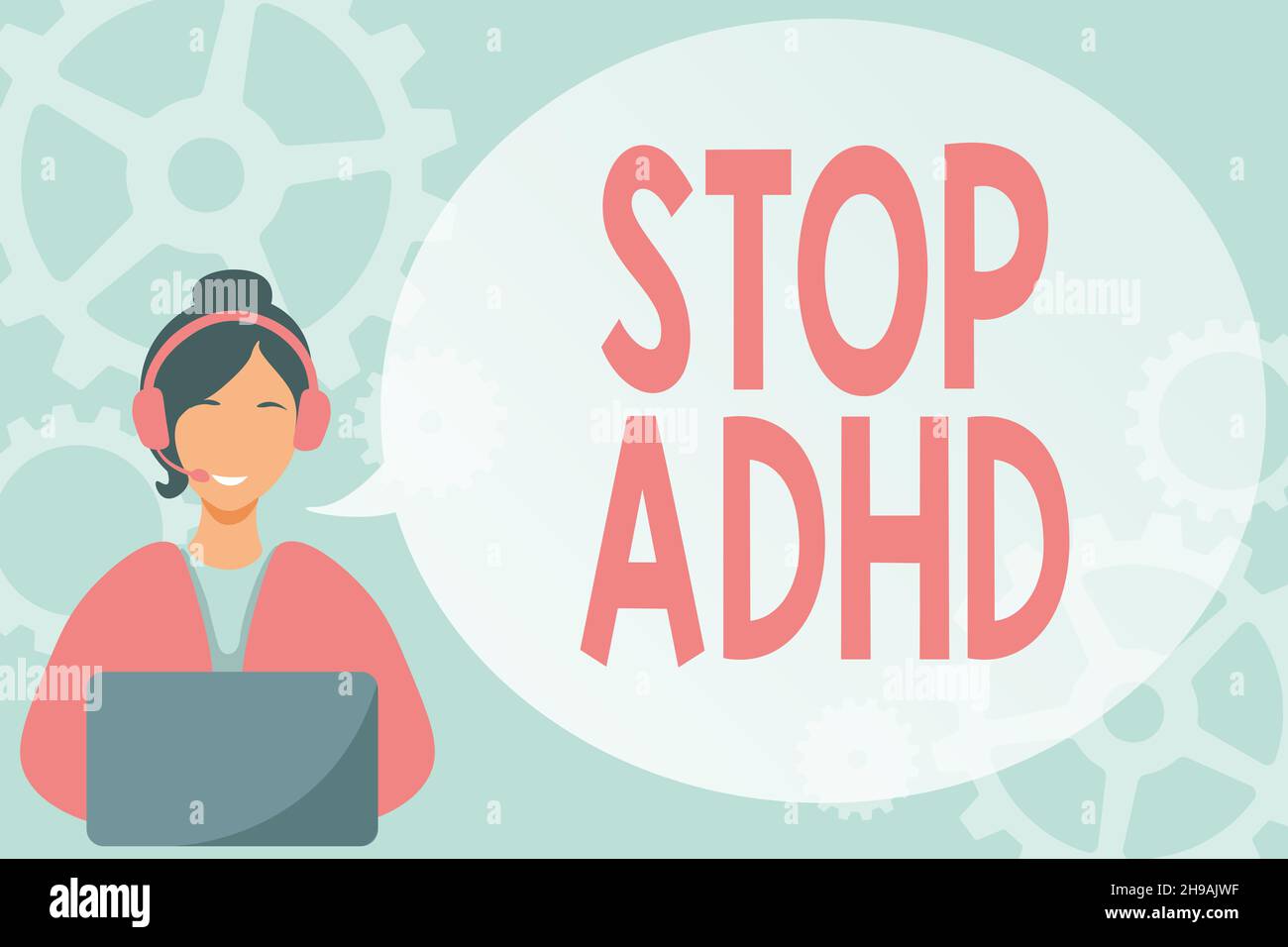 Text showing inspiration Stop Adhd. Conceptual photo Put at end the ...