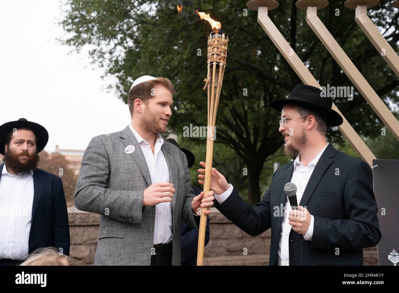 Menorah in front of texas capitol hi-res stock photography and images ...