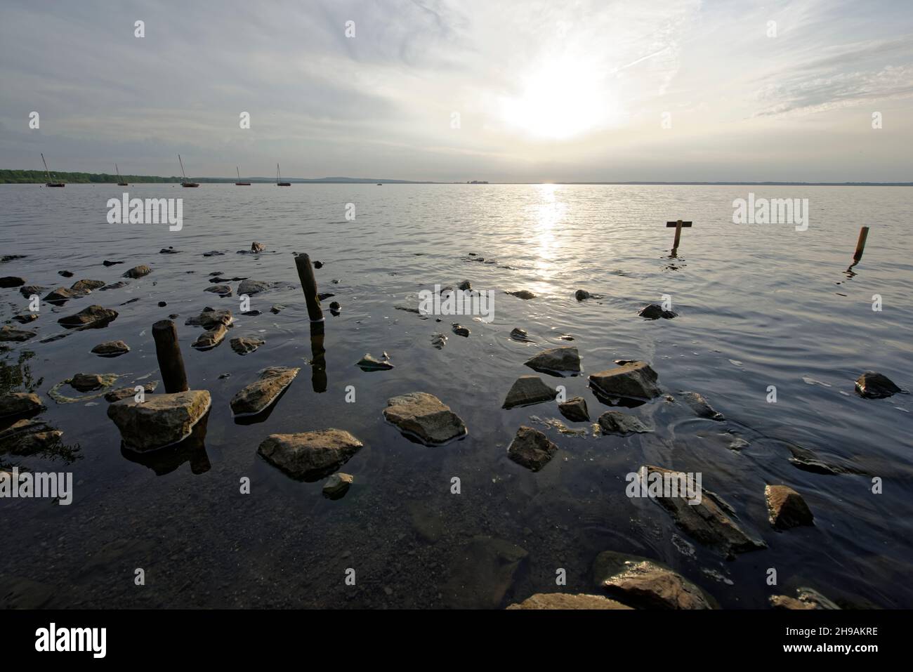 Sunset at Steinhuder Meer,Hanover,Germany.Steihuder Meer Nature Park ...