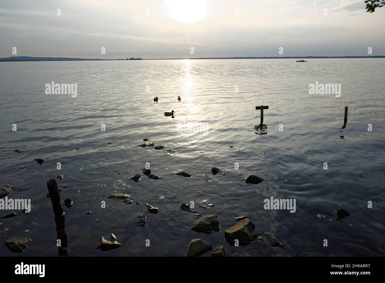 Sunset at Steinhuder Meer,Hanover,Germany.Steihuder Meer Nature Park ...