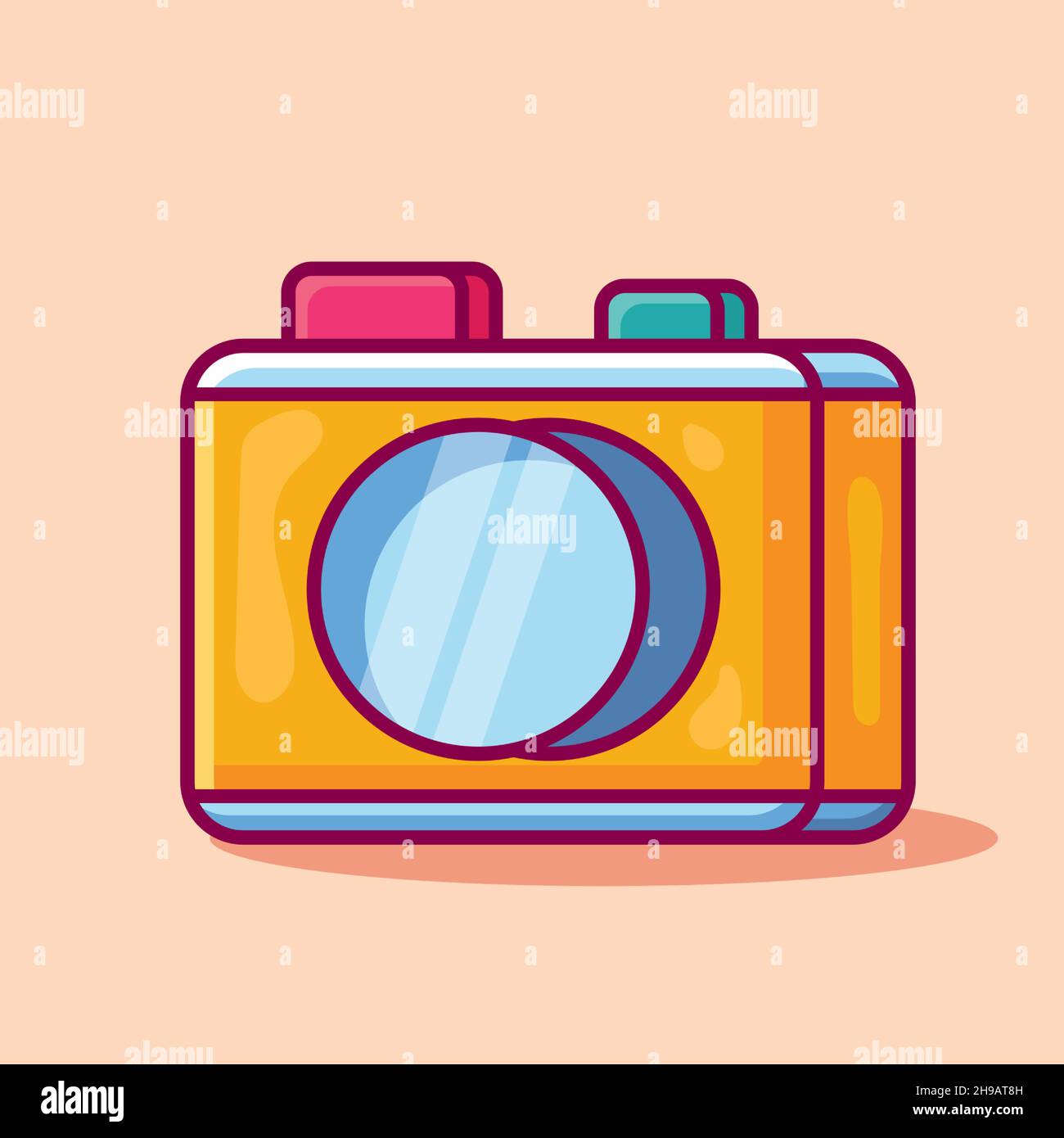 pocket camera isolated cartoon vector illustration in flat style Stock ...