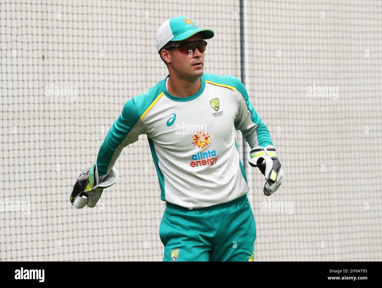 Australia's Alex Carey during a nets session at The Gabba, Brisbane ...