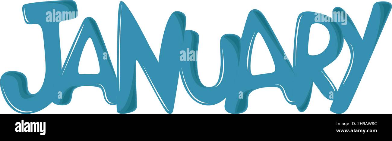 january text isolated Stock Vector Image & Art - Alamy