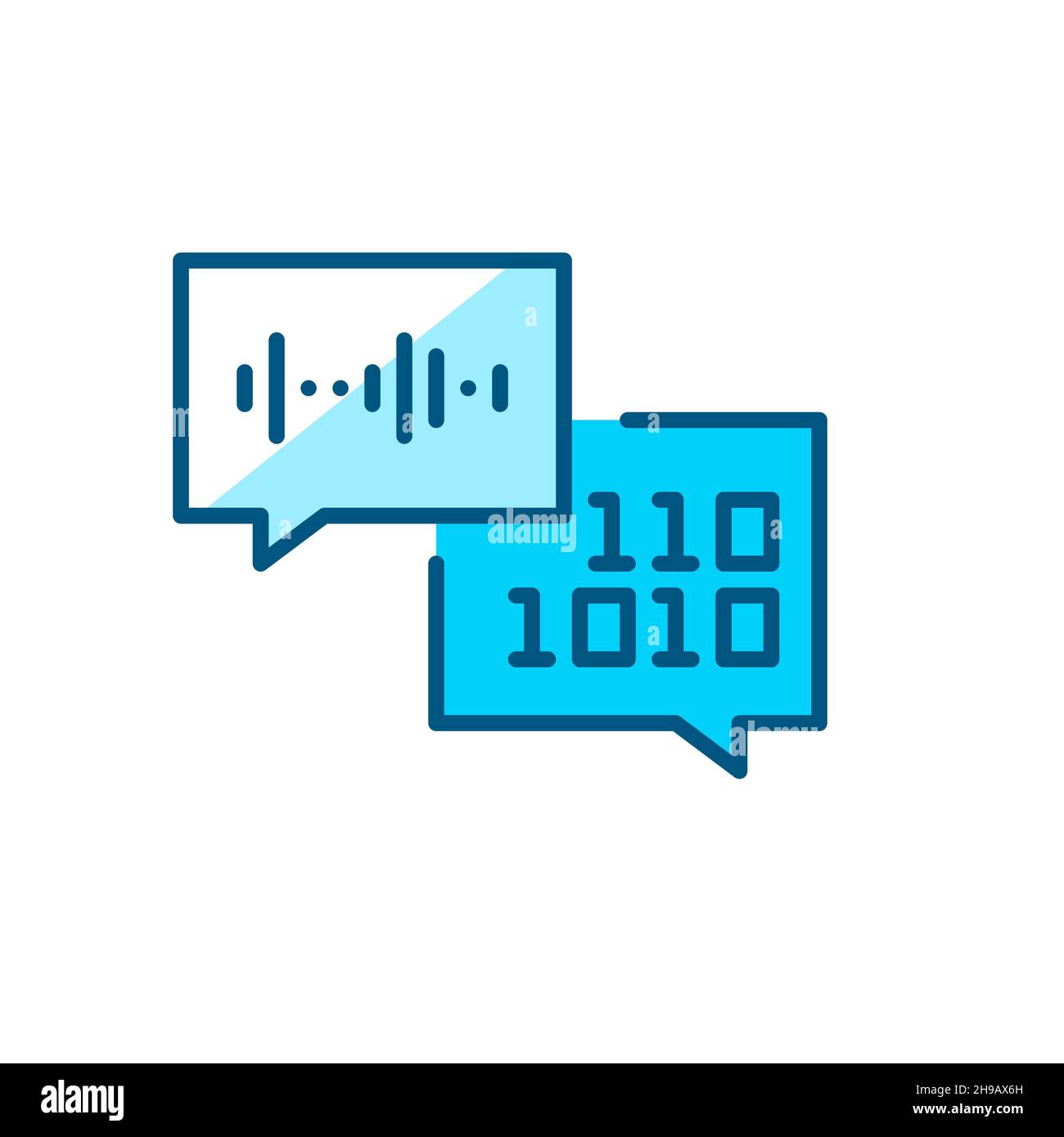 Voice recognition and verification. Artificial intelligence icon. Pixel ...