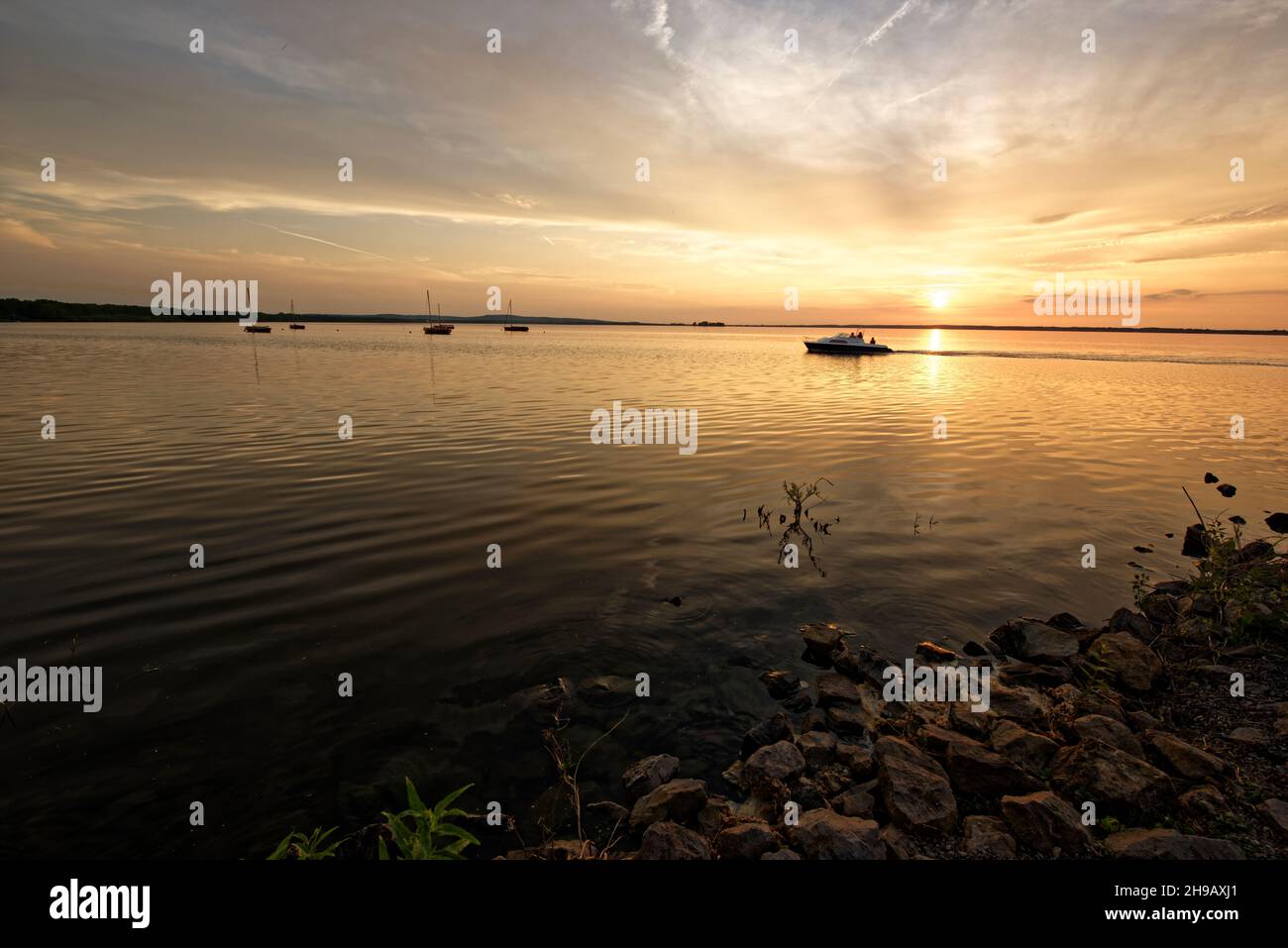 Sunset at Steinhuder Meer ,Hannover, Germany. Steinhuder Meer Nature ...