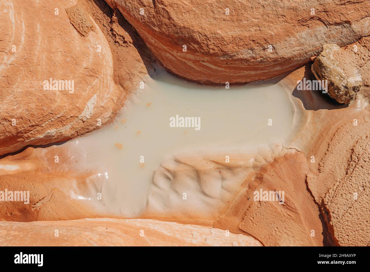 Water hole in rocks in desert after rain season Stock Photo - Alamy