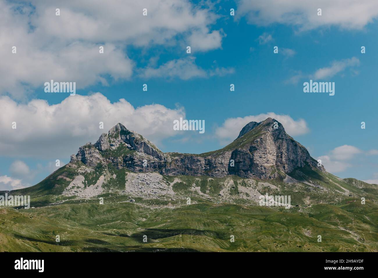 The mountain pass Sedlo is in the north of Montenegro. Fantastic green ...
