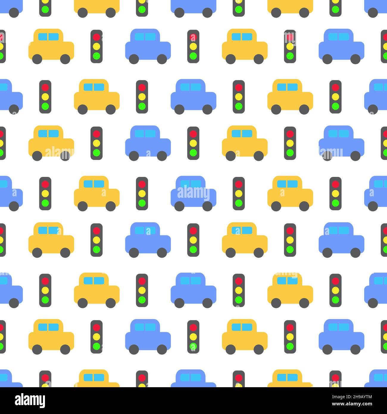 Cartoon cars seamless pattern. Vector illustration Stock Vector Image ...