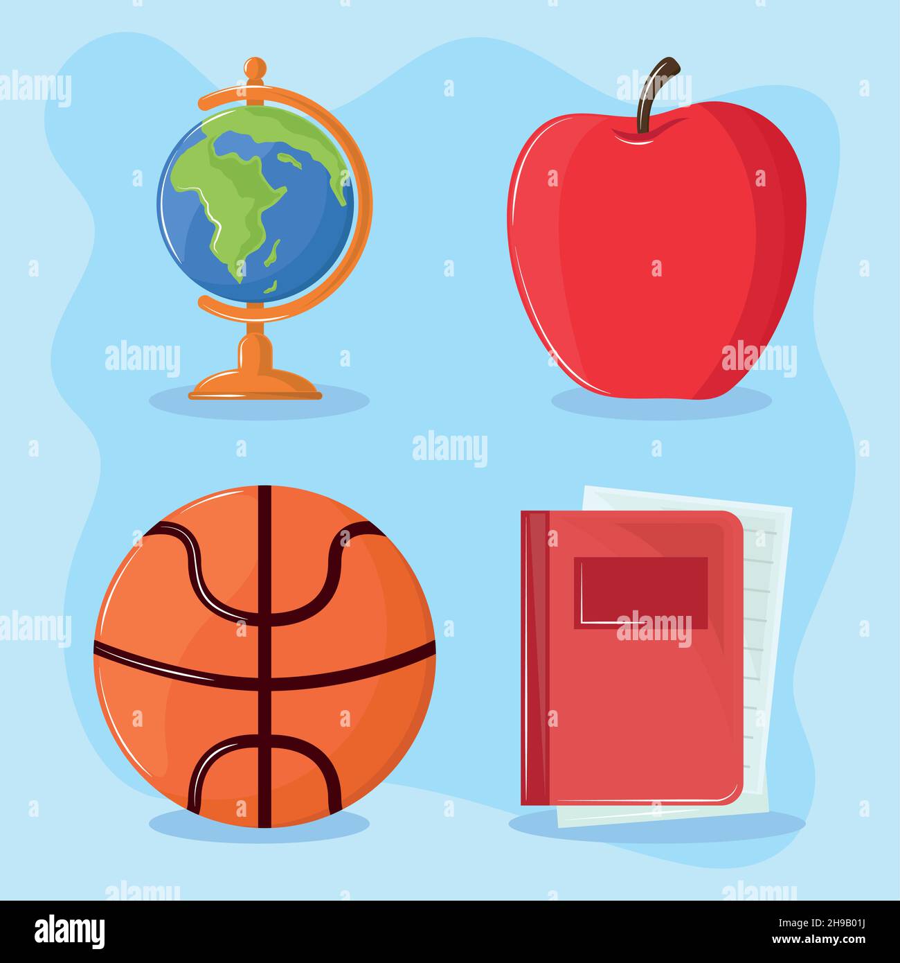 icon set school Stock Vector Image & Art - Alamy