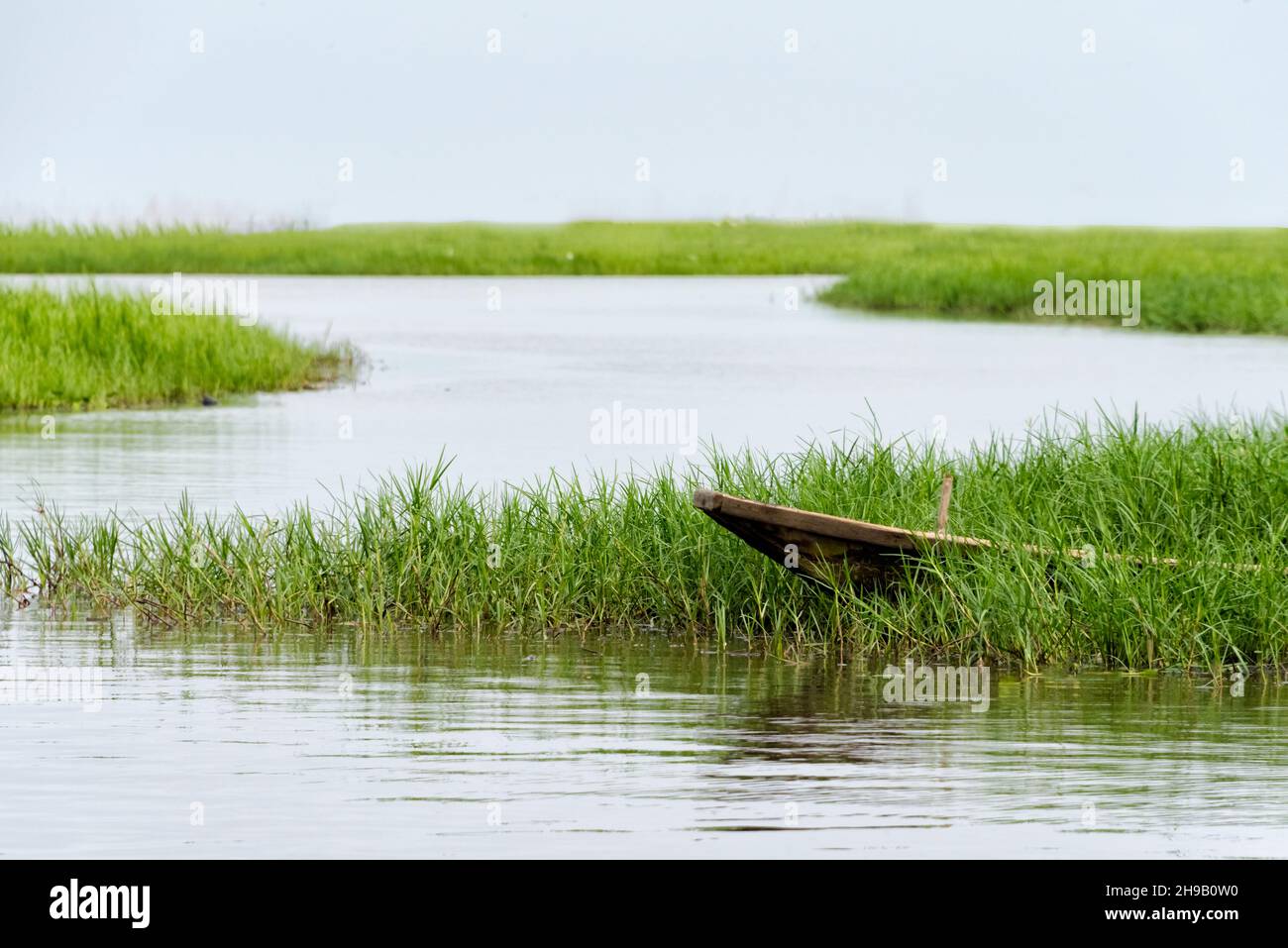 Canoe on Lake Nokoue, Benin Stock Photo - Alamy