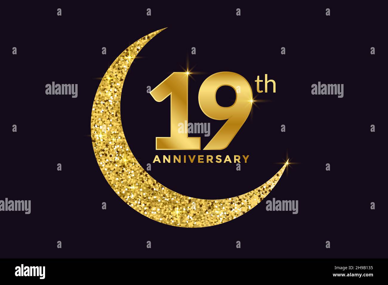 19 years birthday logo hi-res stock photography and images - Alamy