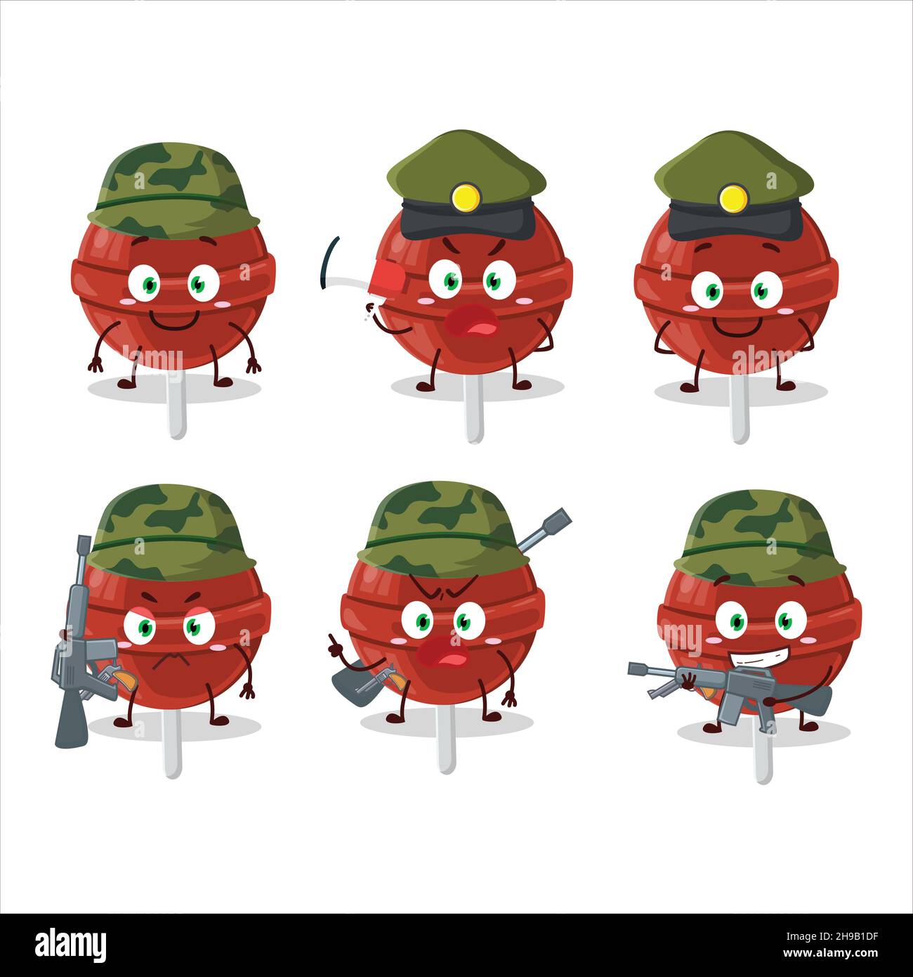 A charming soldier sweet strawberry lollipop cartoon picture bring a ...