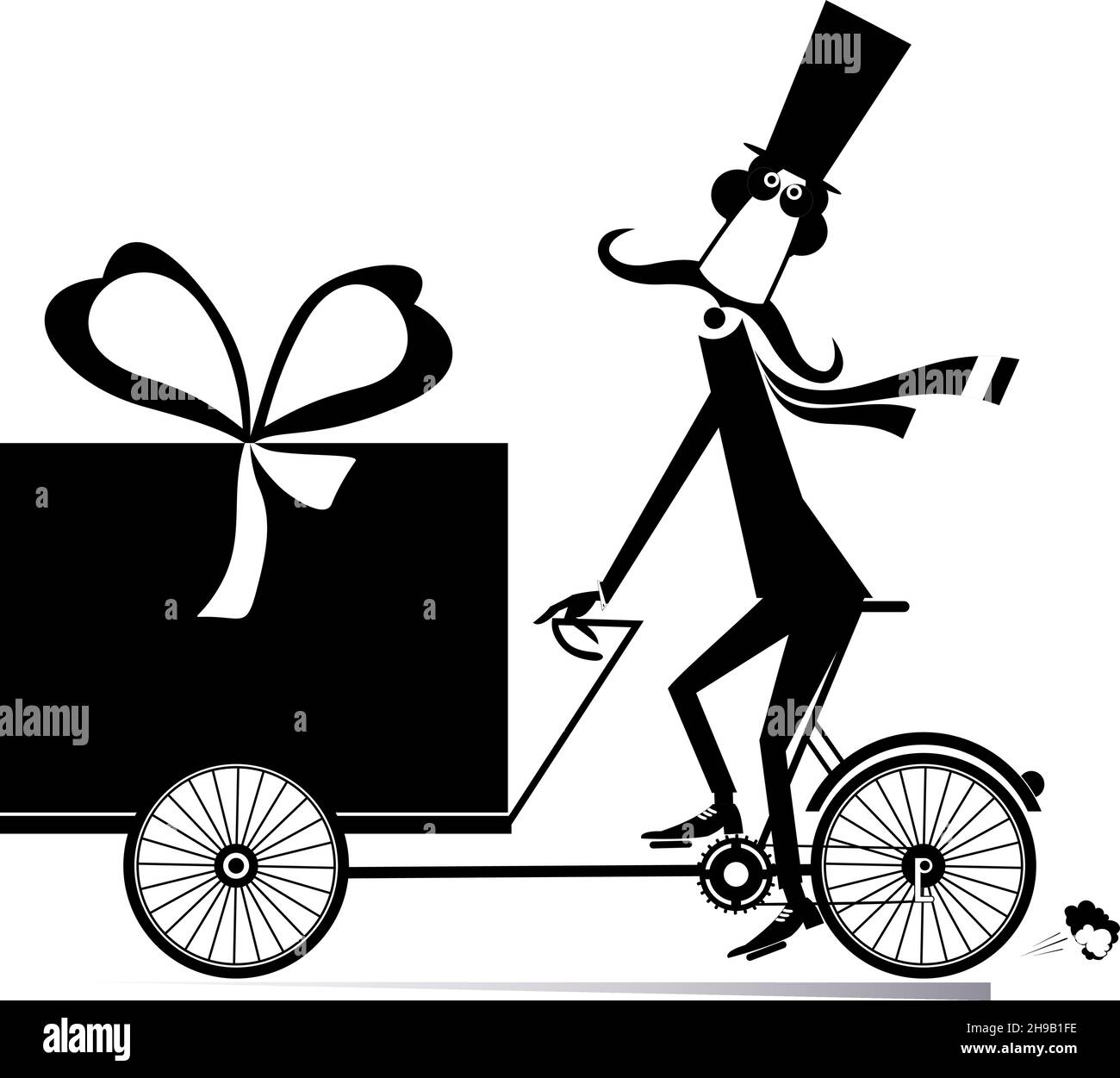 Bike christmas present Stock Vector Images - Alamy