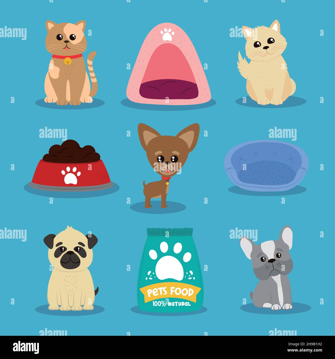 icons pets cartoon Stock Vector Image & Art - Alamy