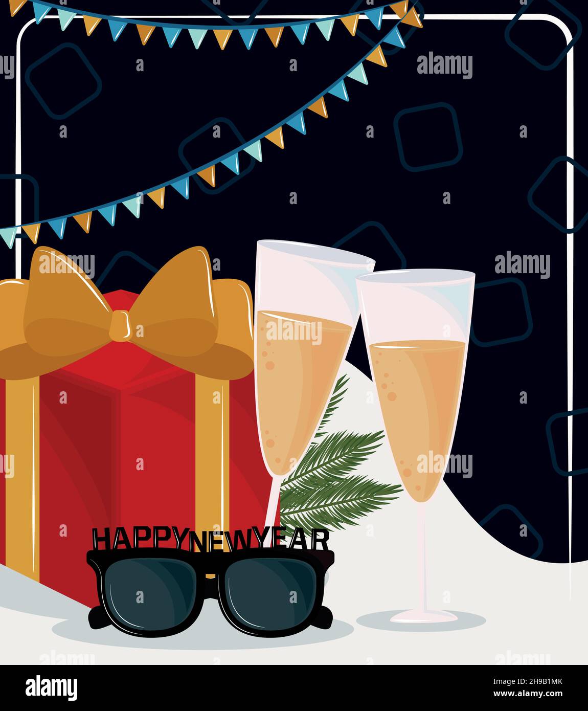 Light drink new year Stock Vector Images - Alamy