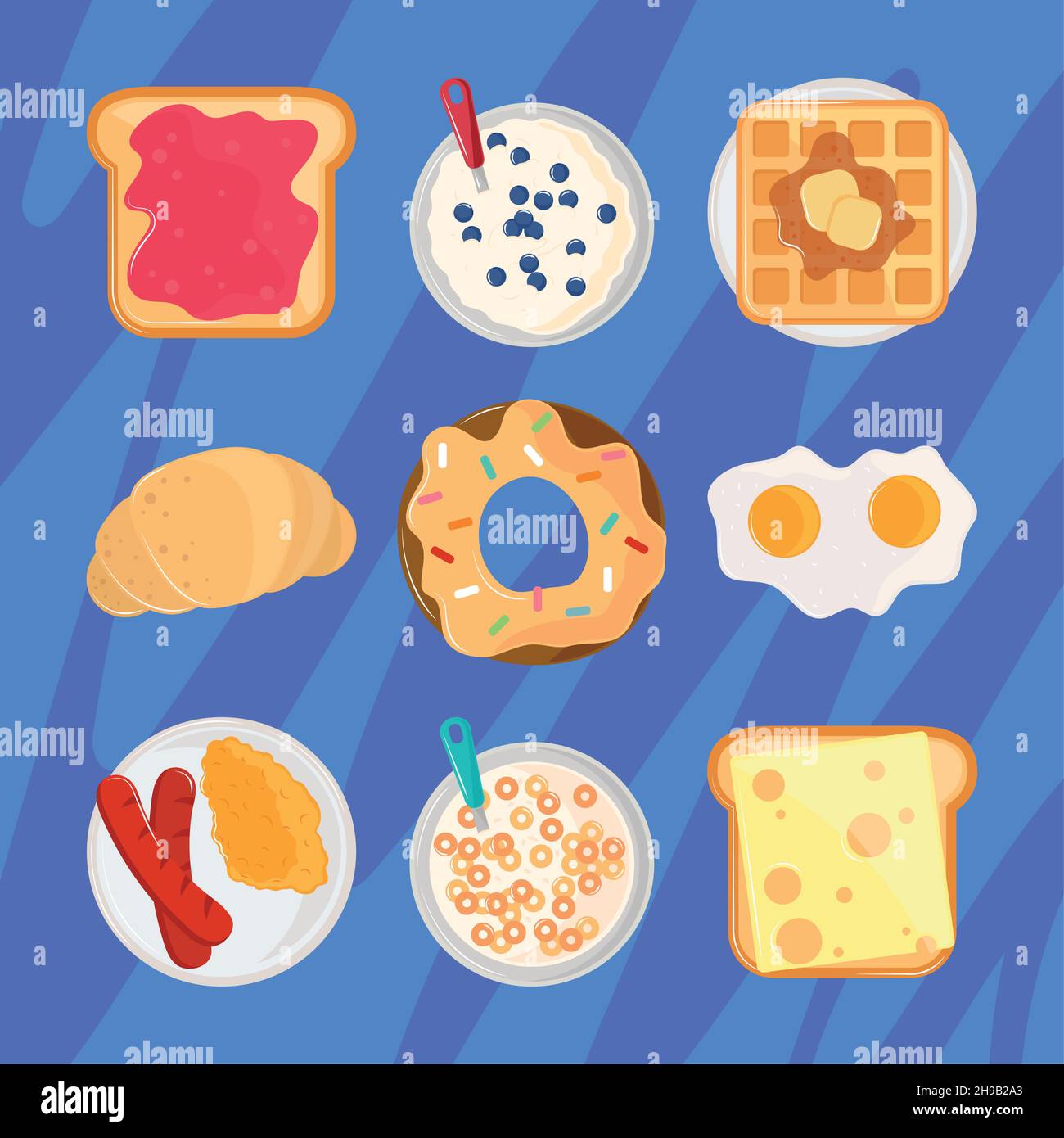 icon set breakfast Stock Vector Image & Art - Alamy