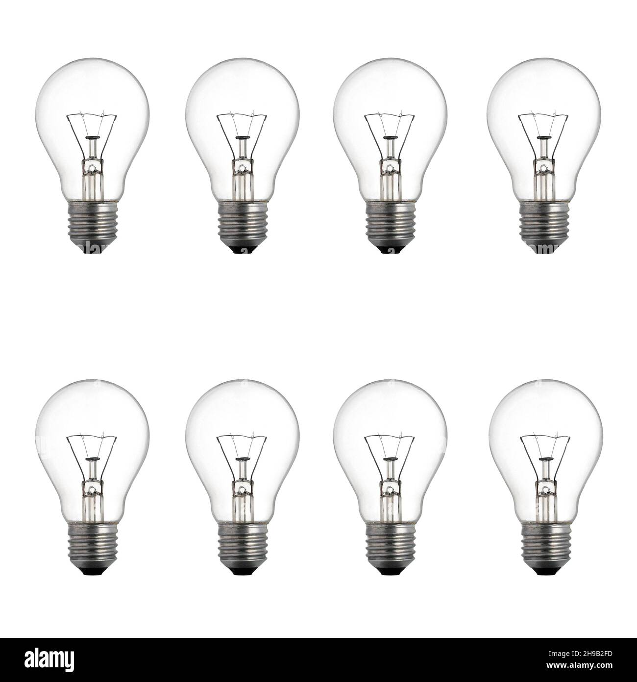Classic glass bulb with filament with E27 base - photo Stock Photo - Alamy