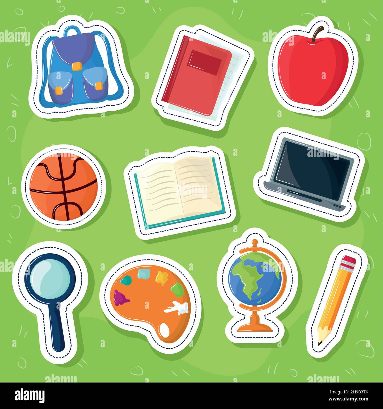 sticker icons school Stock Vector Image & Art - Alamy